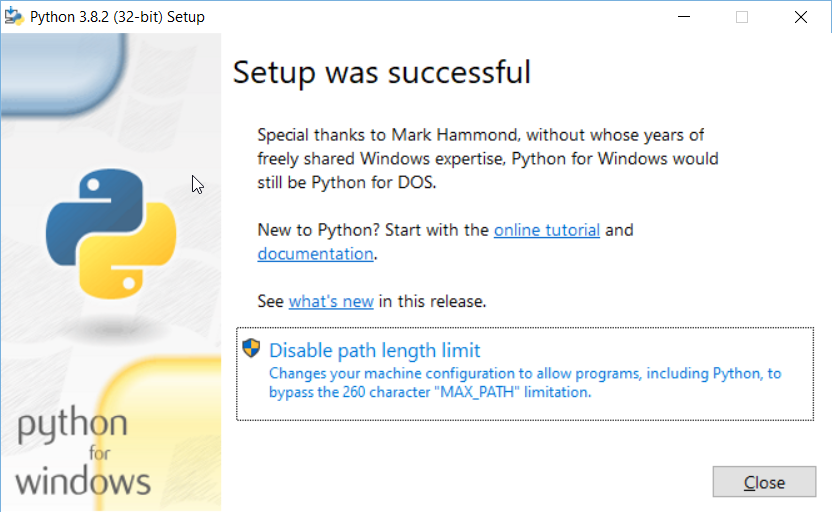 Installing Python 3.8
