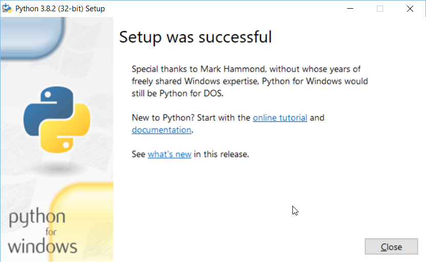 Installing Python 3.8